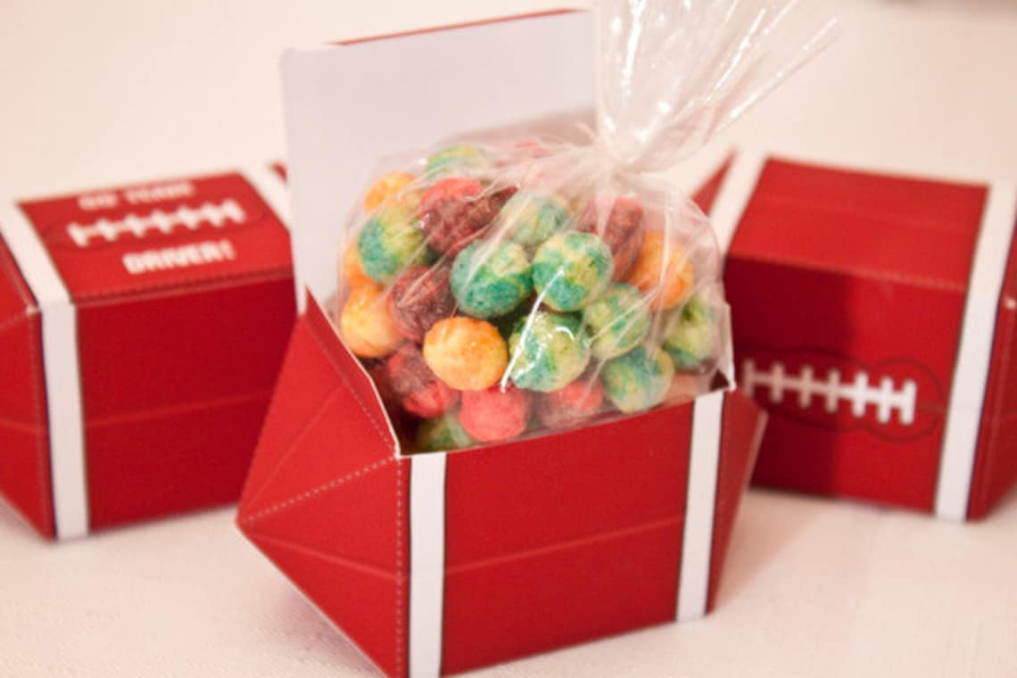 FOOTBALL Favor Box : DIY Printable PDF - Instant Download - Etsy