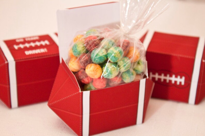 FOOTBALL Favor Box : DIY Printable PDF - Instant Download - Etsy