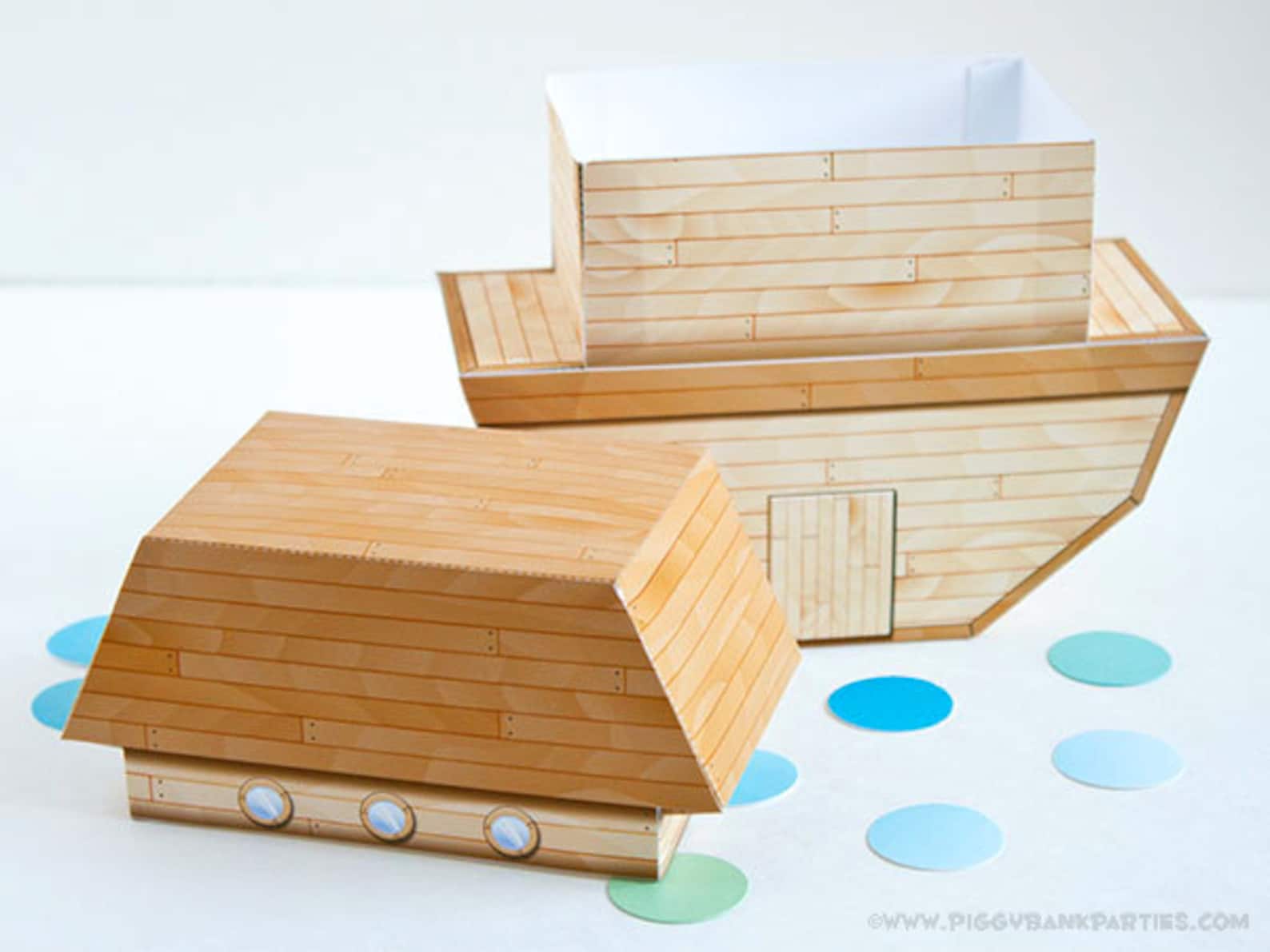 Noah's Ark Favor Box - Small : Print at Home Full-color Template ...