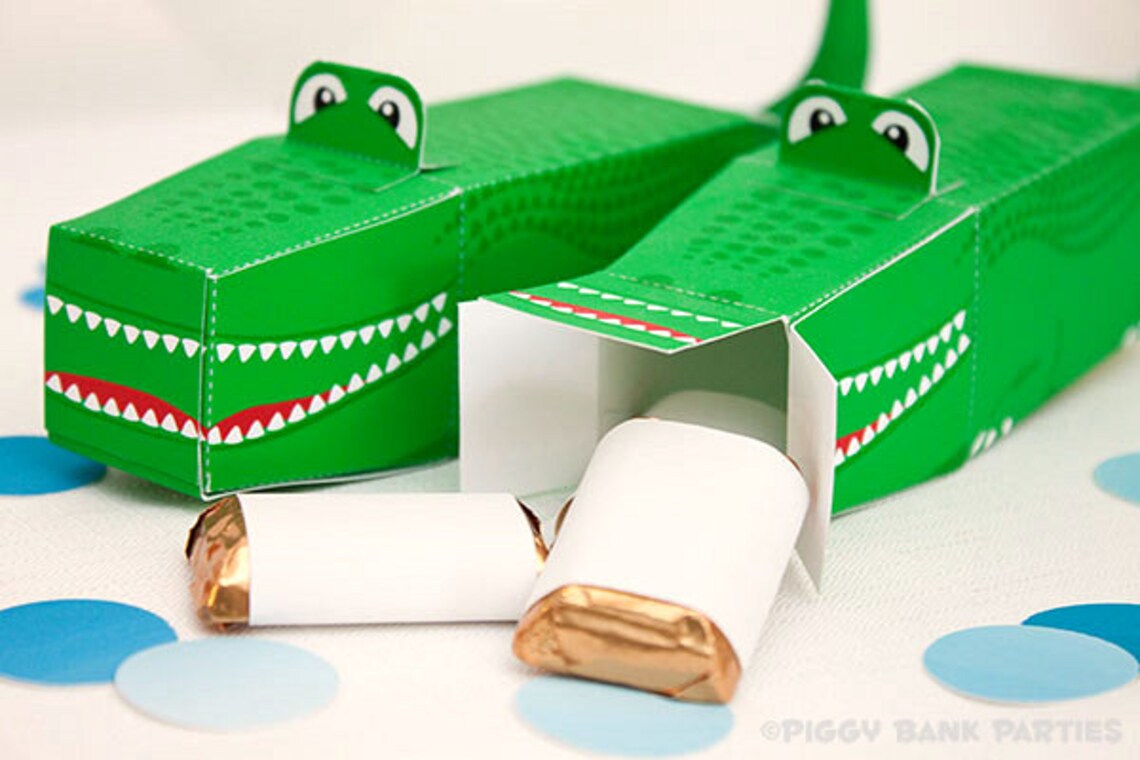 Alligator Favor Box : DIY Printable Crocodile PDF // Peter - Etsy