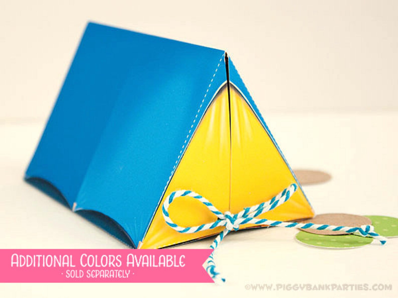 Campout Tent Favor Box Pink Purple & Lime : Print at Home - Etsy