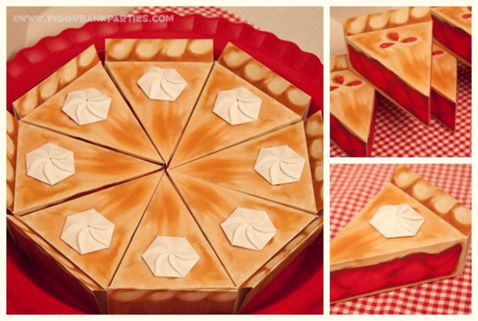 Cherry Pie Favor Box : Print at Home Pie Gift Box County - Etsy
