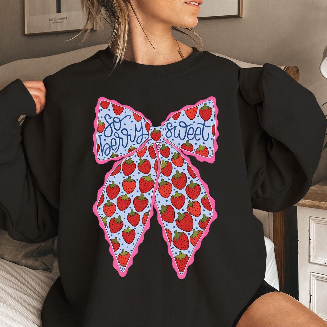 So Berry Sweet Png, Coquette Spring Png, Strawberries Png, Bow Png ...