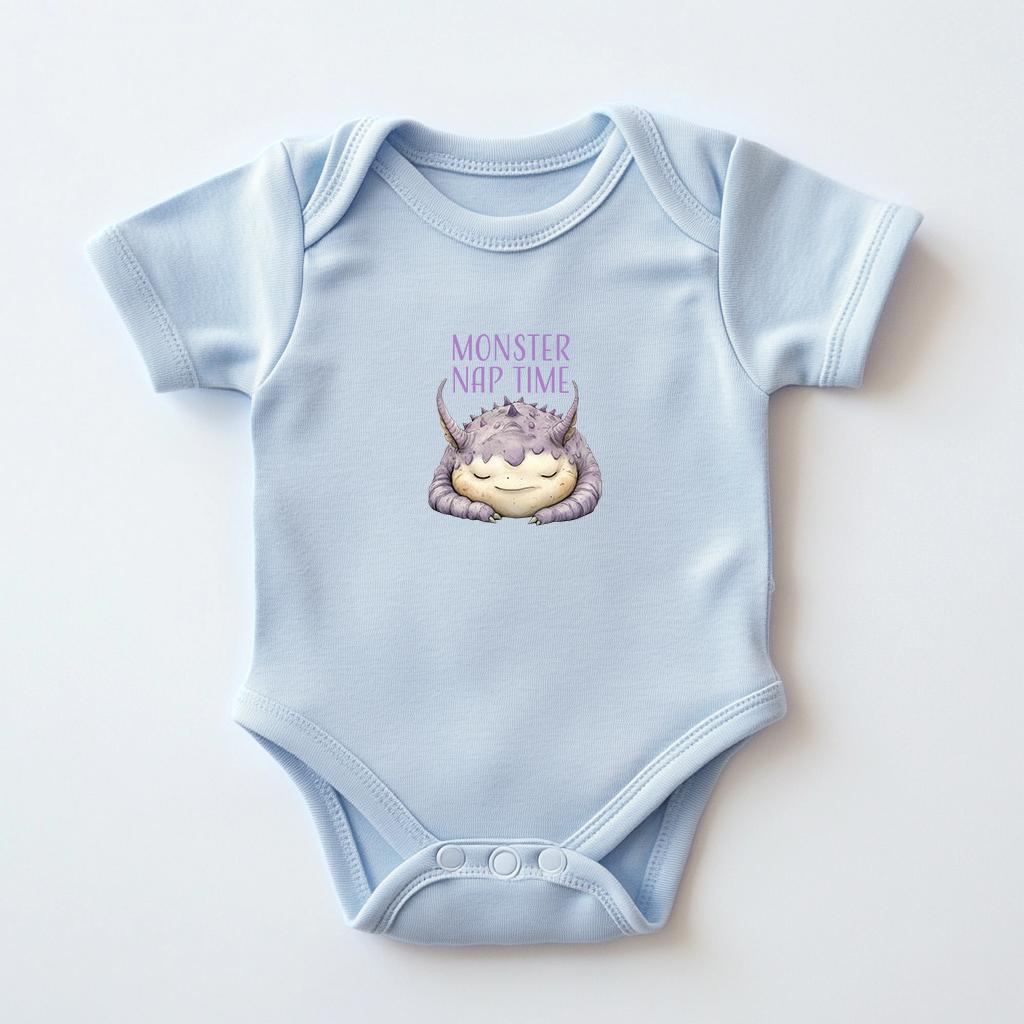Monster Nap Time Baby Bodysuit, Funny Sleeping Monster Onesie - Etsy