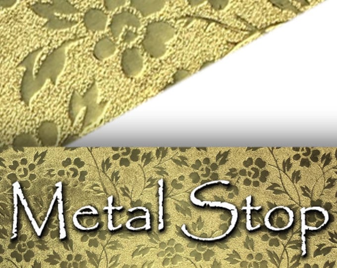 DISCOUNTED LIMITED Textured Brass Rose Flower and Leaf Pattern 24 Gauge ...