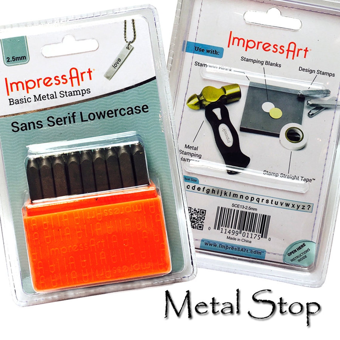 Metal Letter Stamp Set Lower Case 2.5mm by Impressart Approx. 3/32 ...