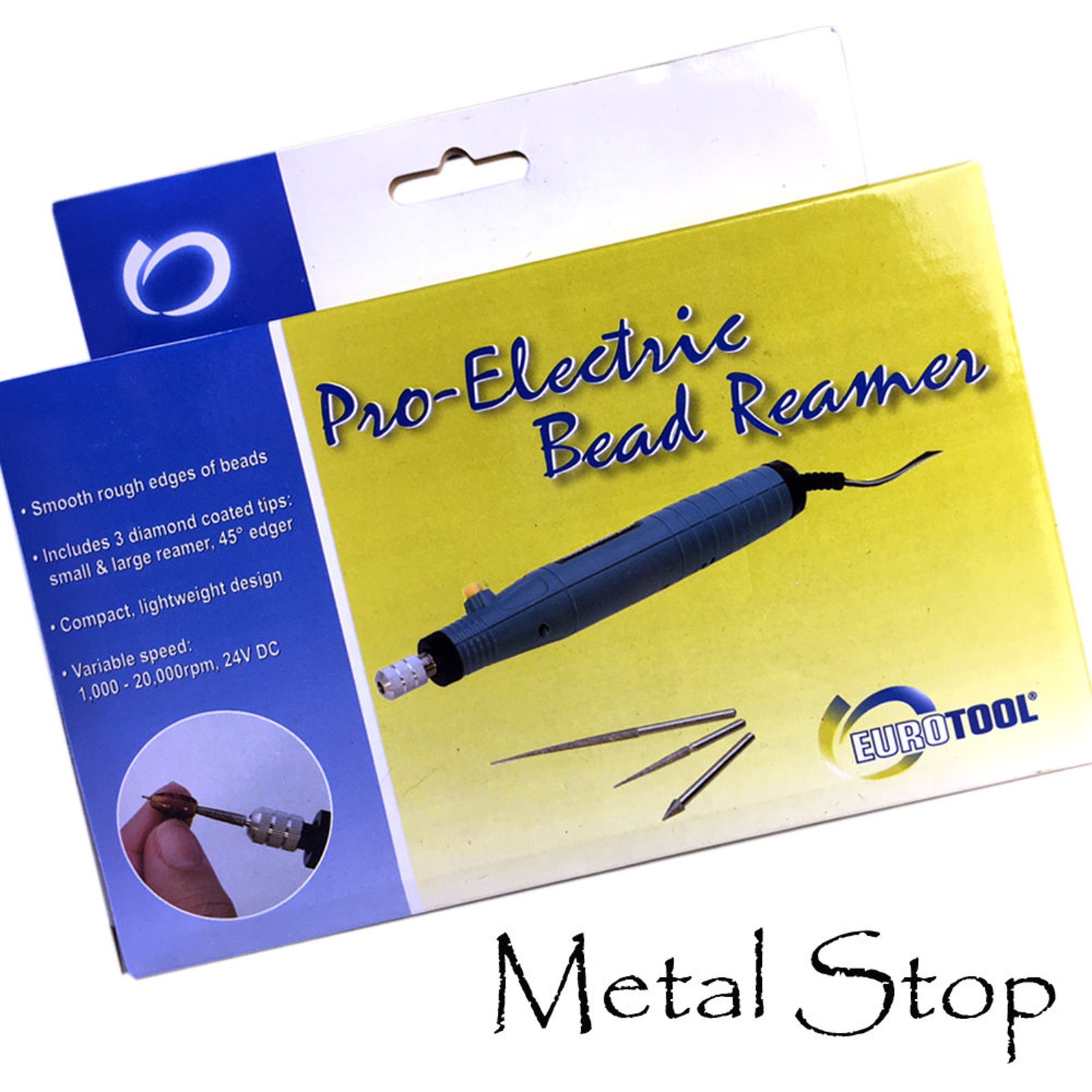 Electric Bead Reamer With 3 Diamond Coated Reaming Tips and Two Collets ...