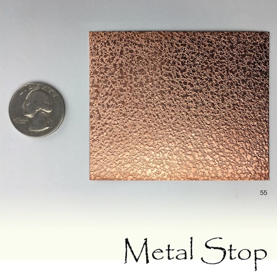 Textured Copper 24 Gauge Sheet Metal 2.5 X 3 | Etsy