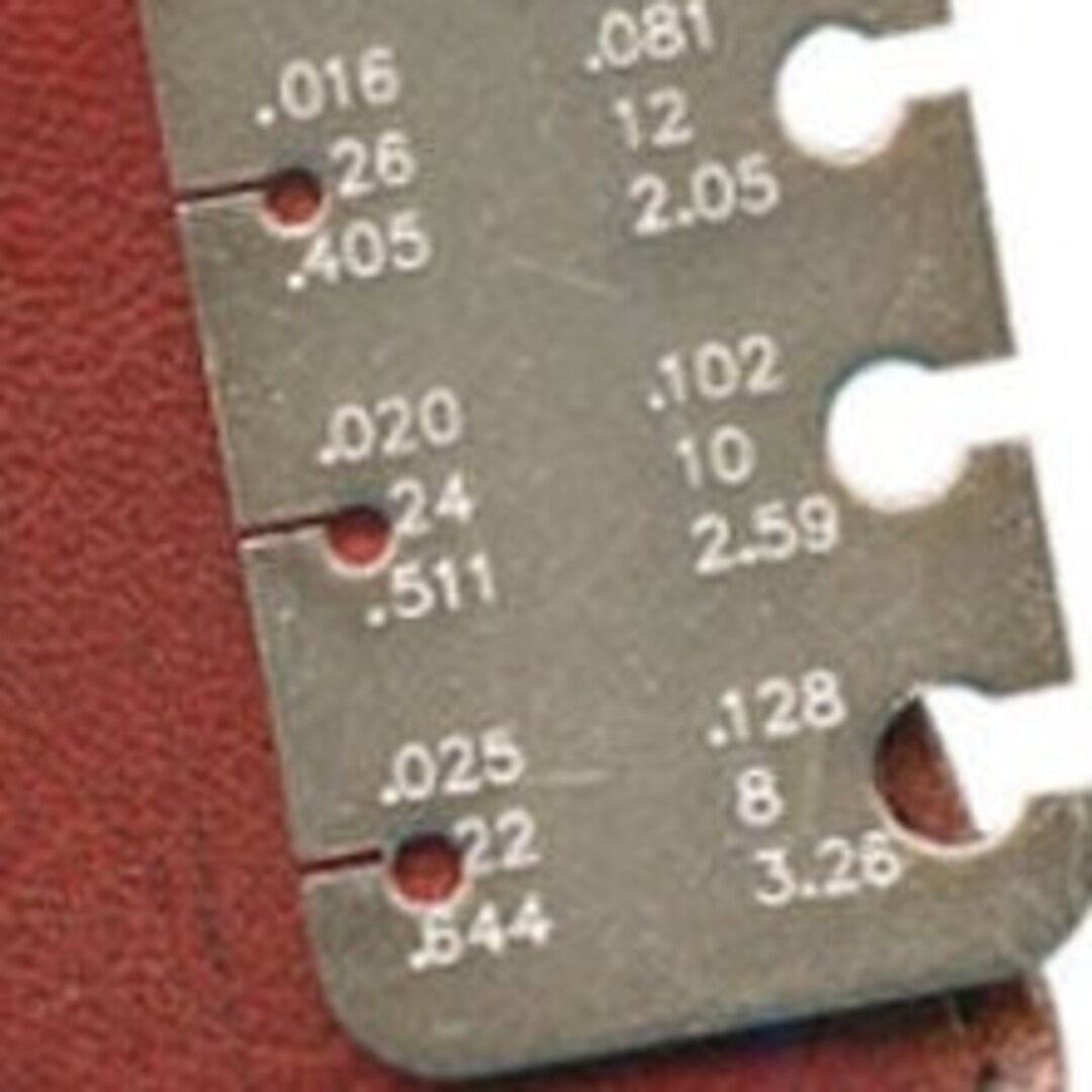 Jeweler's Pocket Wire Gauge to Measure Metal Wire Diameter and Sheet ...