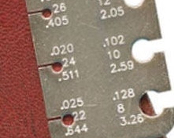 Jeweler's Pocket Wire Gauge to Measure Metal Wire Diameter and Sheet ...