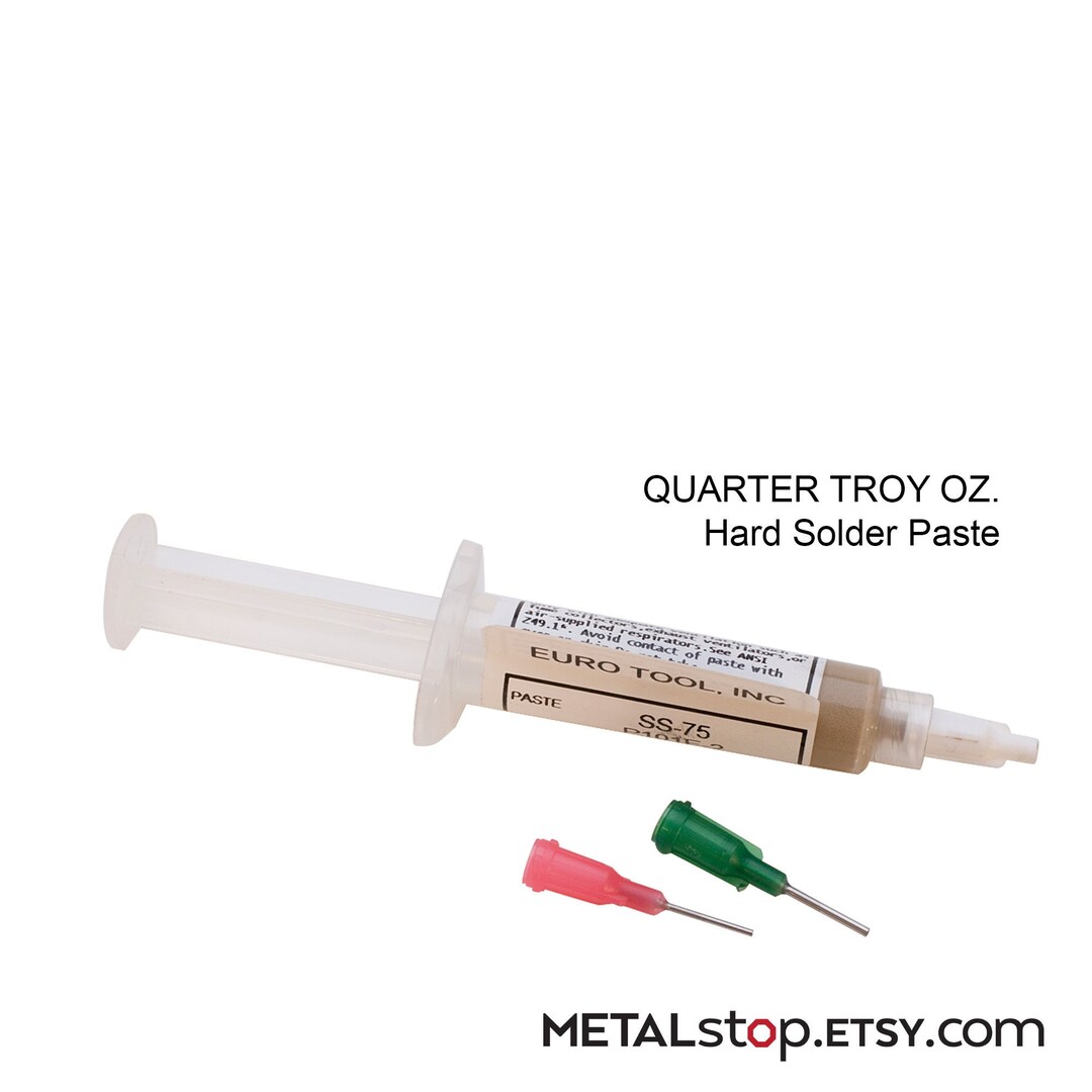 HARD Quarter Troy Oz. SILVER Solder Paste Syringe - Hard .25 Ounce ...