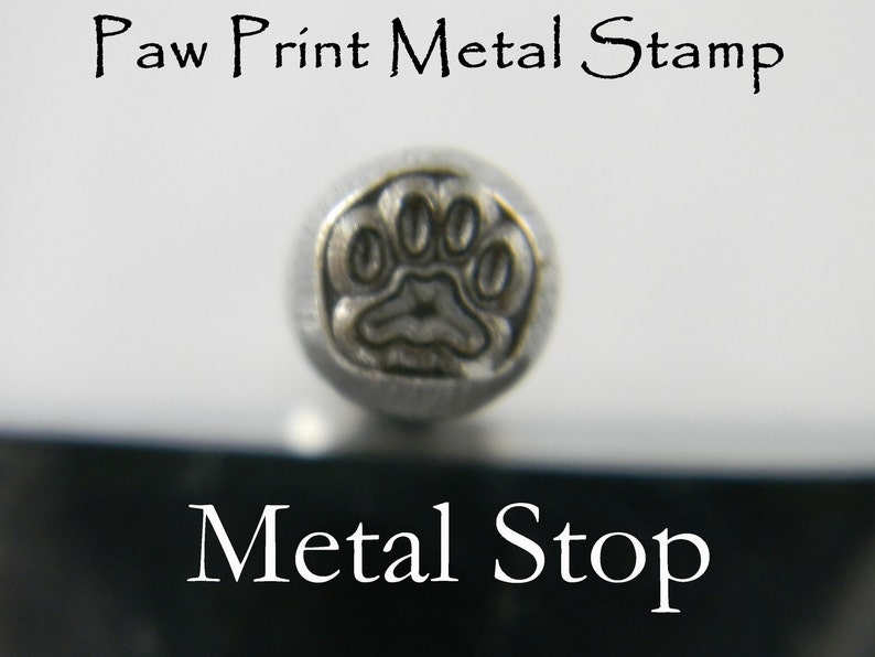 Paw Print Metal Design Stamp for Use With Soft Metals for | Etsy