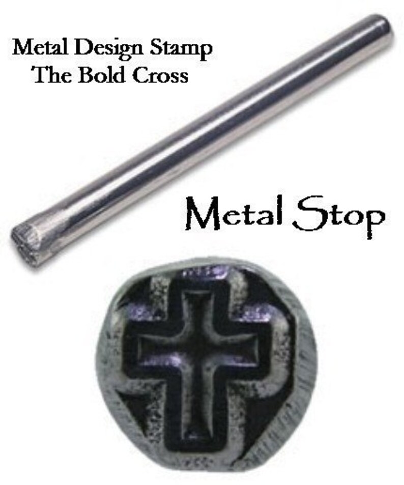 BOLD CROSS Outline Metal Design Stamp - Etsy