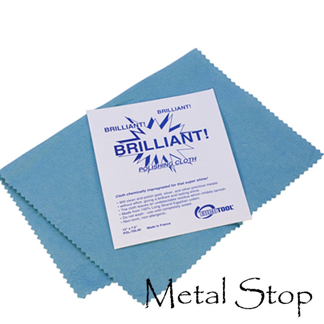 BRILLIANT Polishing Cloth - Polish Silver, Brass, Copper and Gold - 12 ...