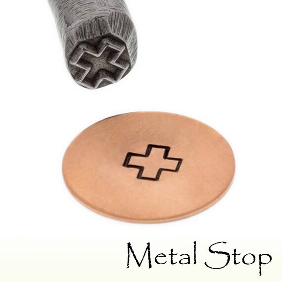 Open Cross or Open Plus Sign Metal Design Stamp 5mm width | Etsy