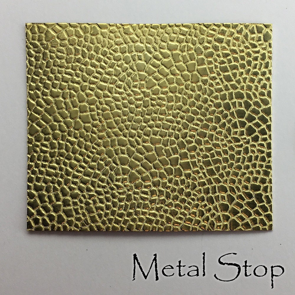 Textured Brass Sheet 25 X 3 Pebble Pattern 47 Etsy