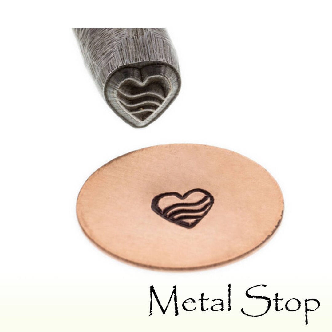 Heart With Wavy Lines Metal Design Stamp Tool for Jewelry Making - Etsy