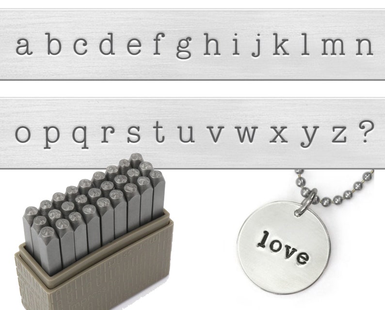 3mm LOWER CASE Typewriter Serif Font Metal Letter Stamp Set by | Etsy