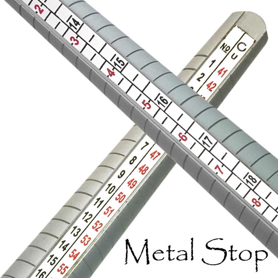 Aluminum Grooved Ring Stick, Solid Aluminum Tapered Ring Mandrel Marked ...