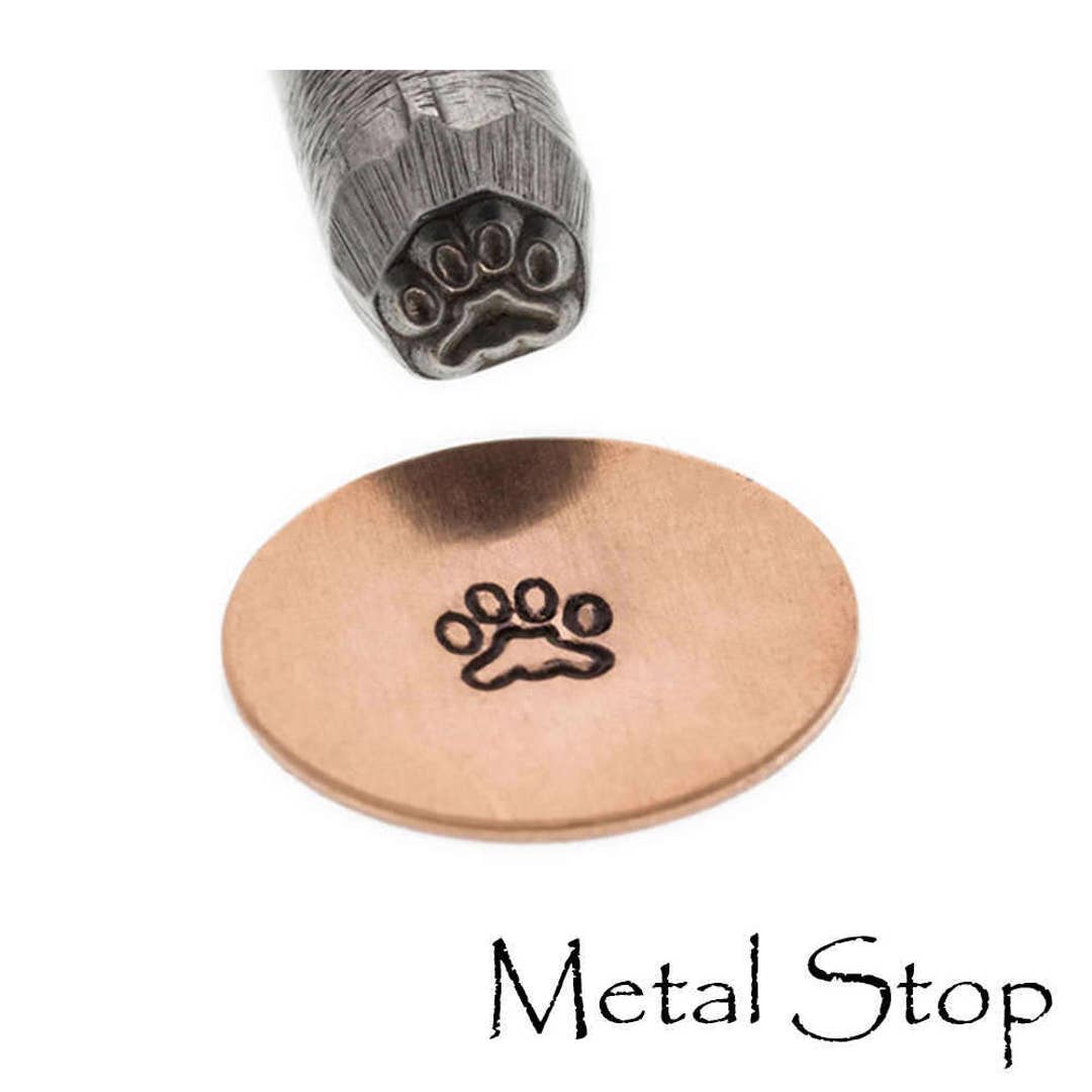 Paw Print Metal Design Stamp for Use With Soft Metals for Animal Theme ...