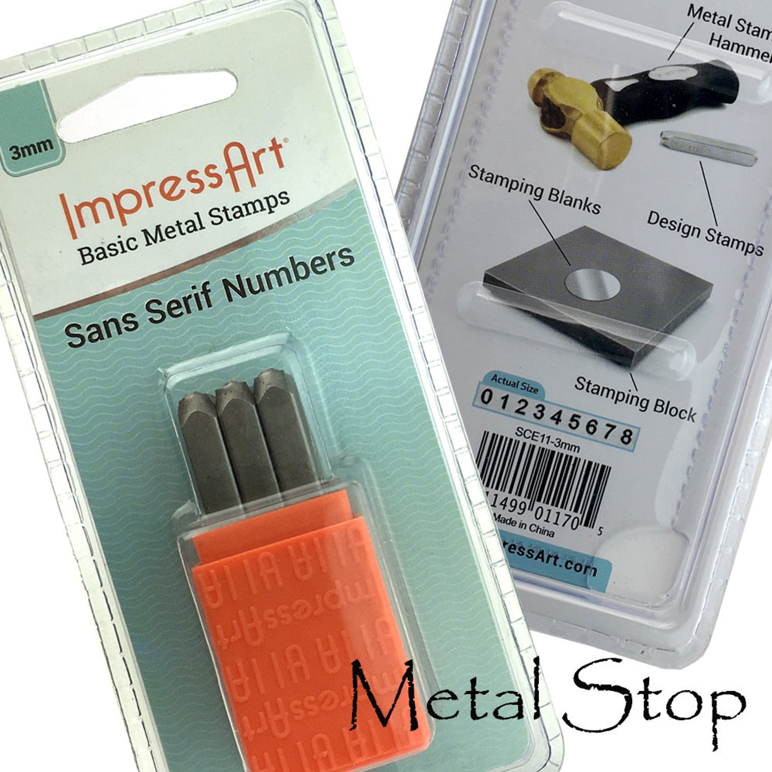 3mm Basic Number Stamps Jewelry Making Tools Set Sans Serif Numbers by ...