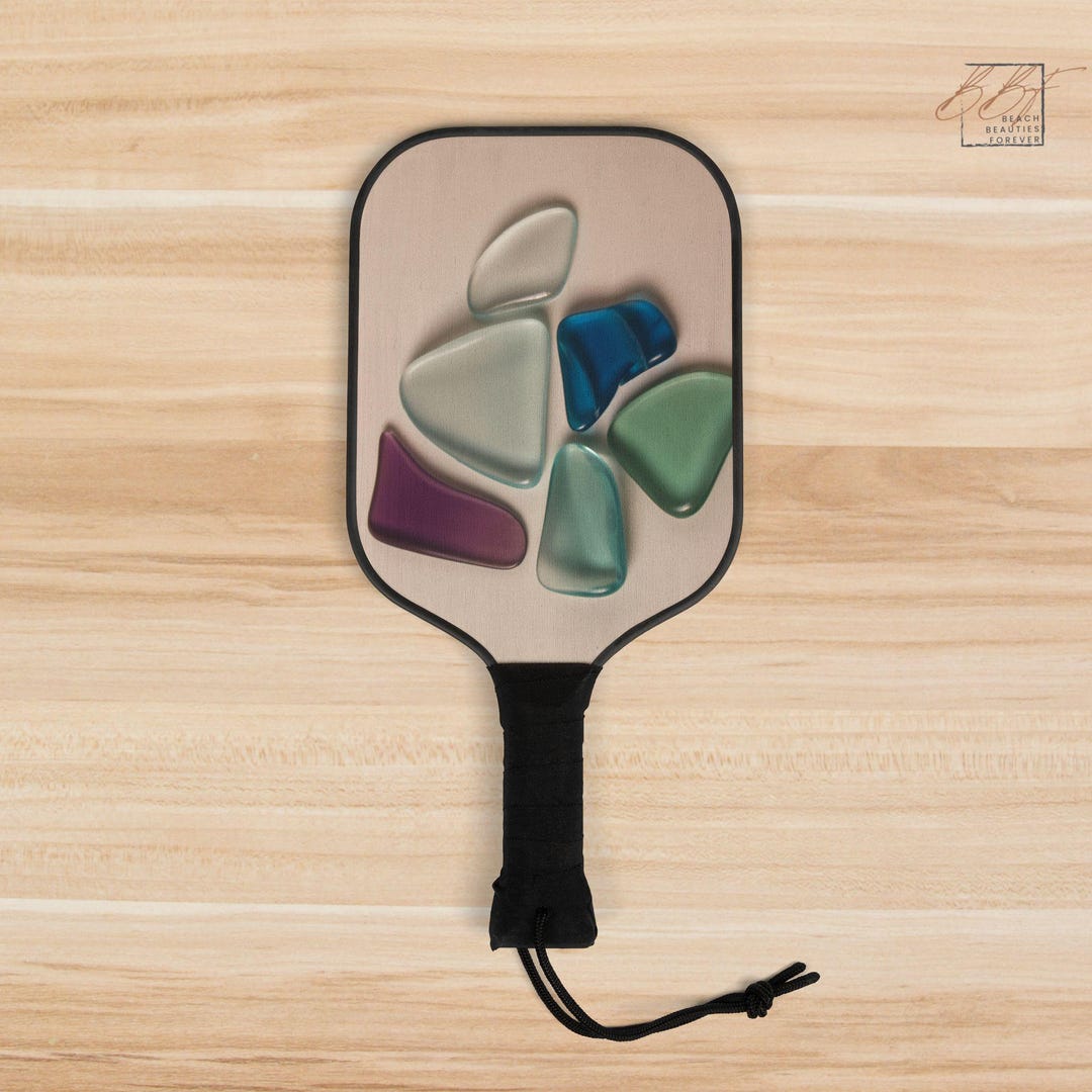 Aesthetic Sea Glass Pickleball Paddle Set - Colorful Outdoor Sports ...
