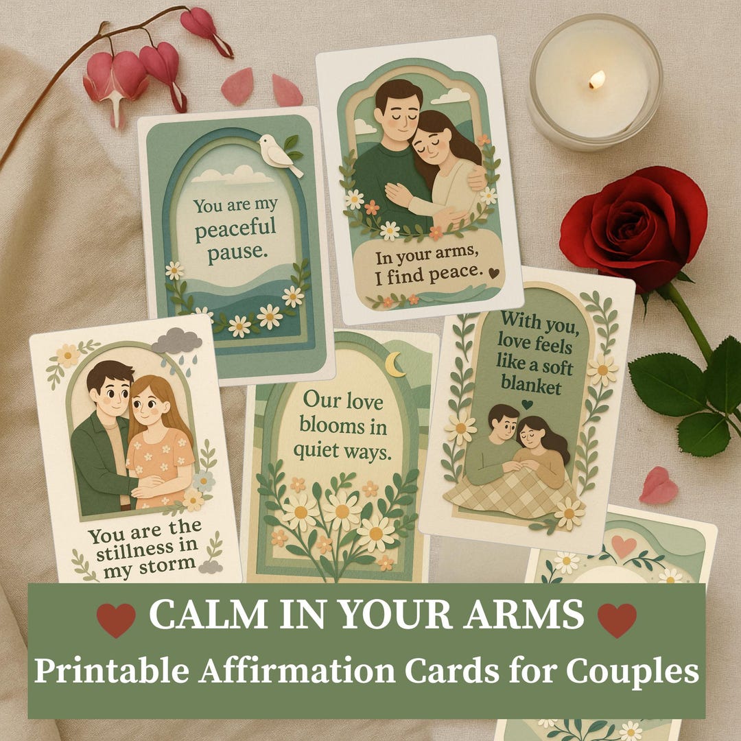 Valentine’s Day Printable Gift – Couple Affirmation Cards – Digital ...