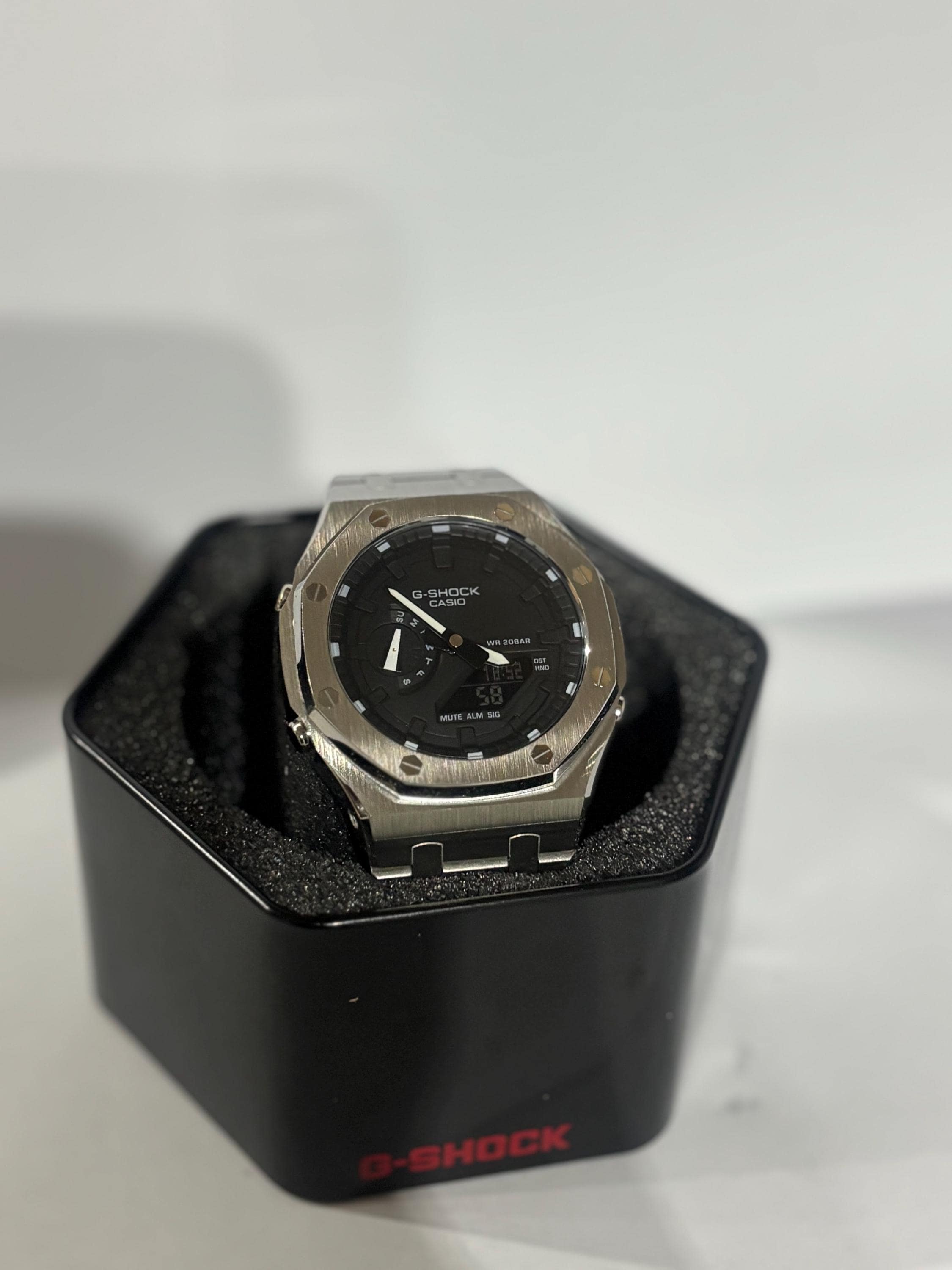 Custom Casio G-shock GA-2100, Casioak, Silver, - Etsy