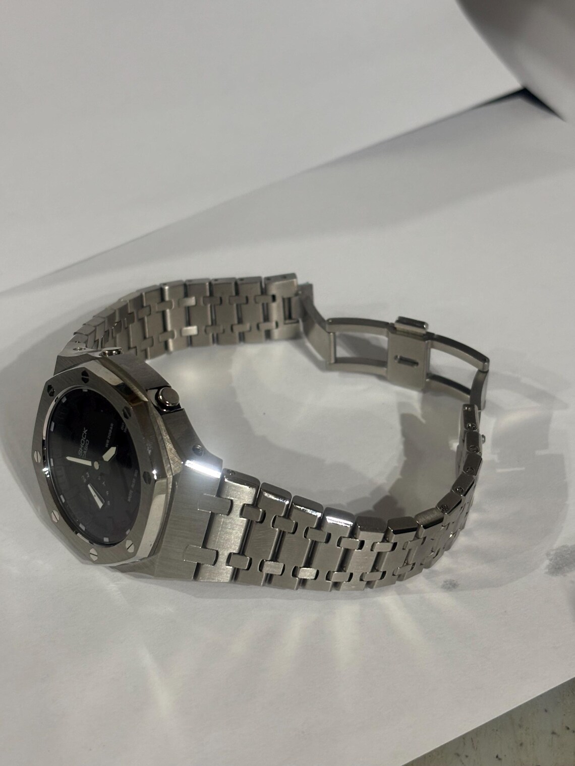 Custom Casio G-shock GA-2100, Casioak, Silver, - Etsy