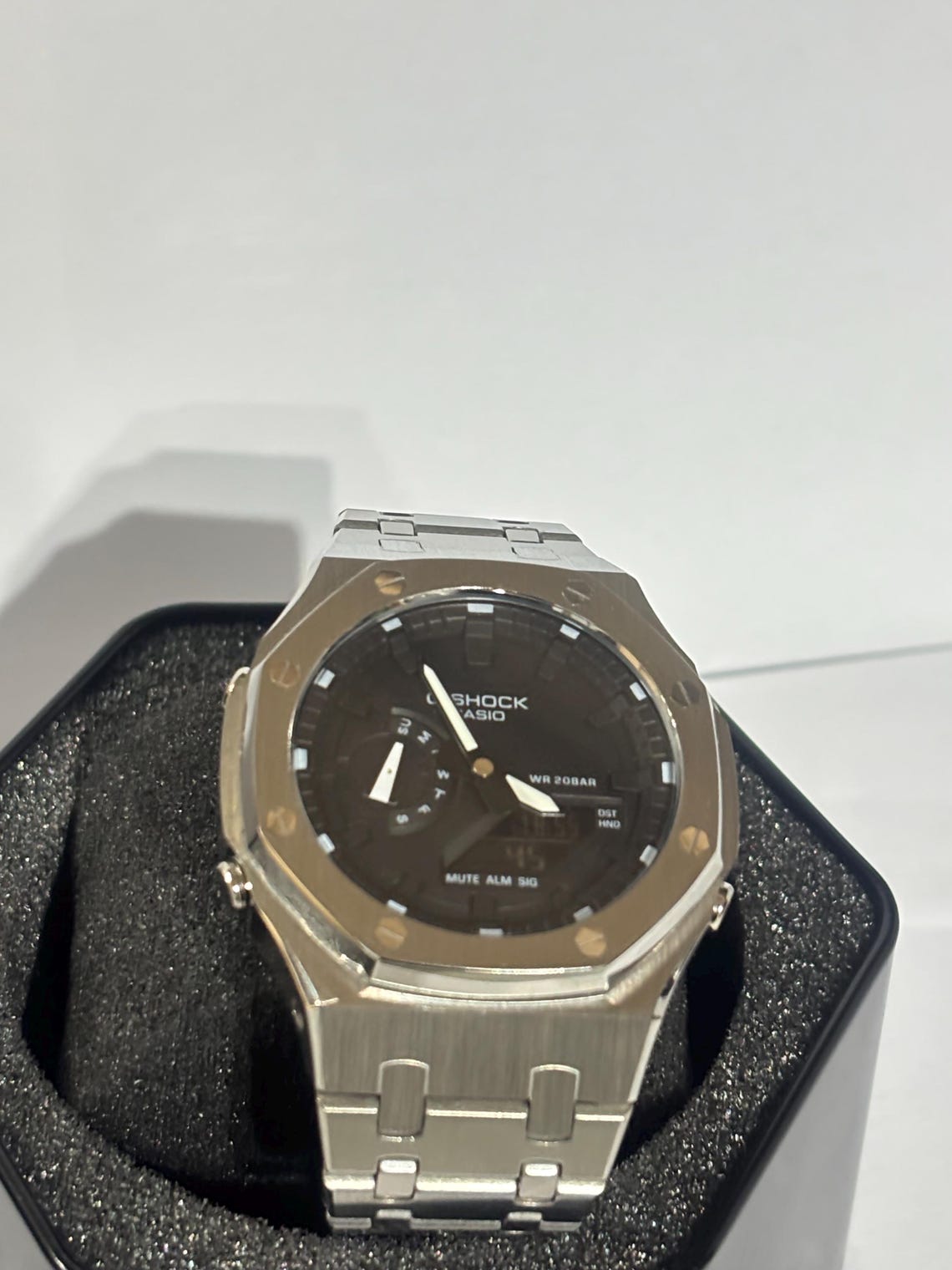 Custom Casio G-shock GA-2100, Casioak, Silver, - Etsy