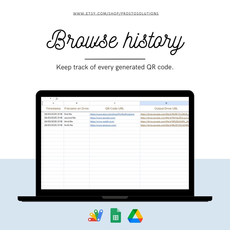 QR Code Creator Template | Barcode Generator | Google Sheets Template ...