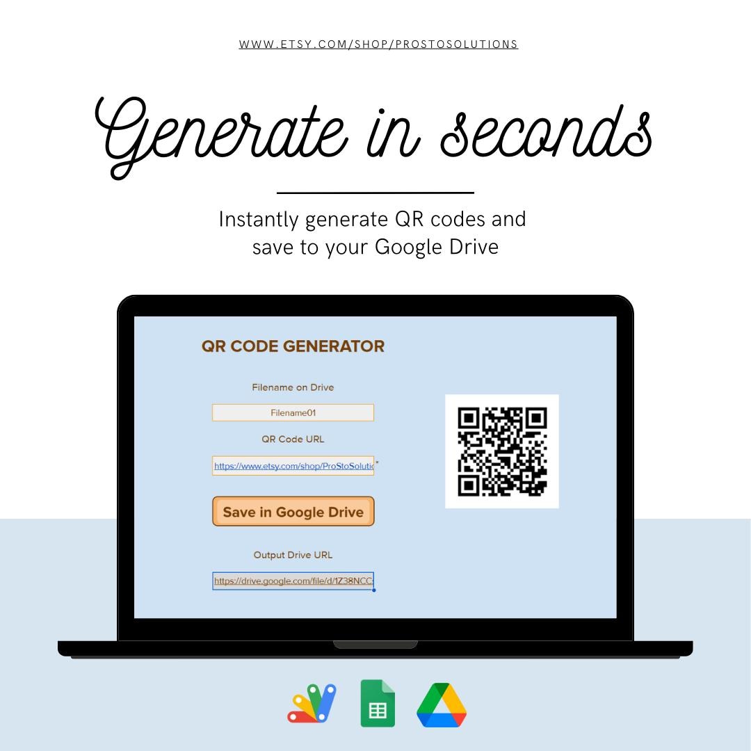 QR Code Creator Template | Barcode Generator | Google Sheets Template ...