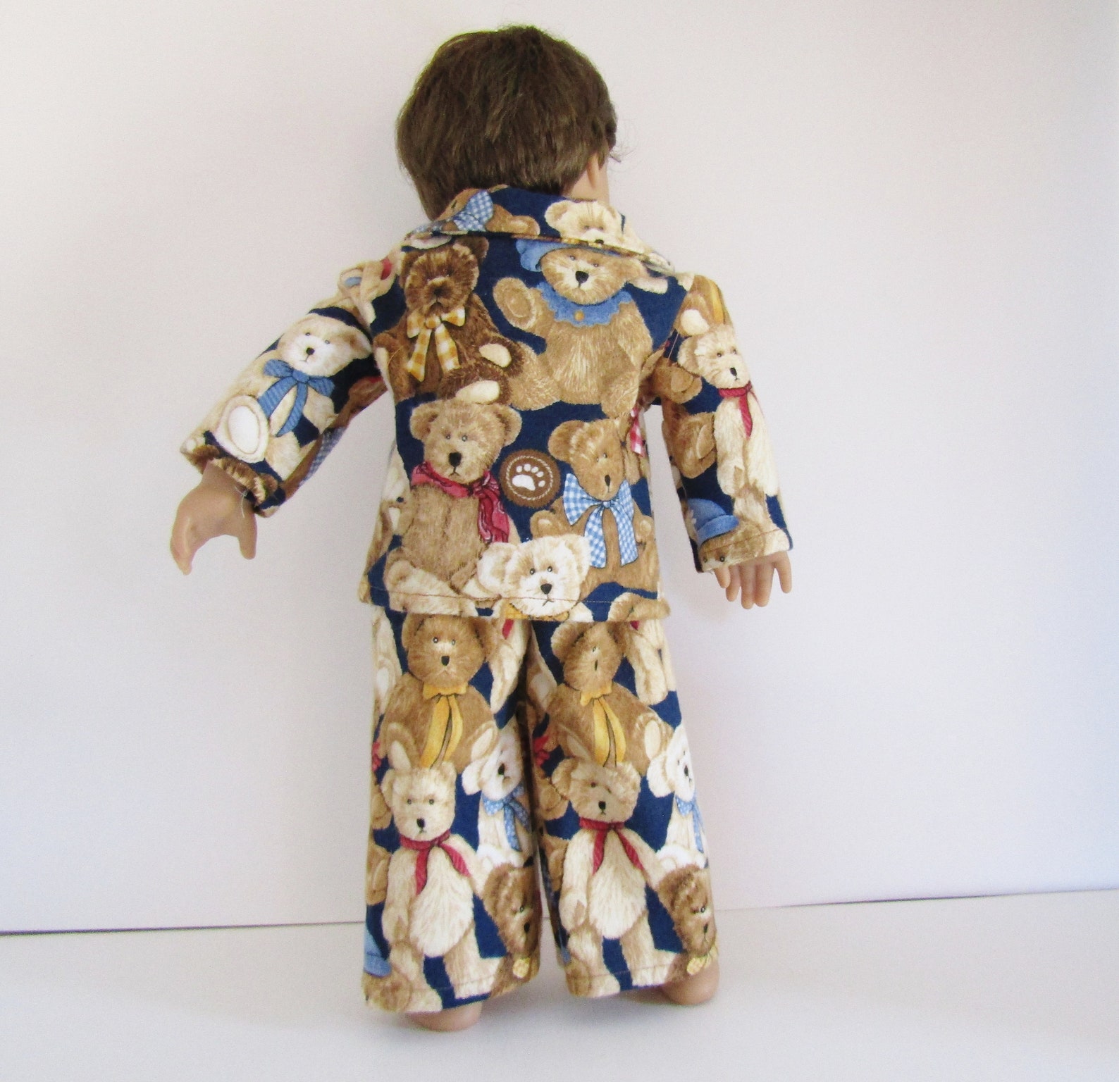 2 Piece set Teddy Bears Pajamas PJs Made to Fit Dolls Like | Etsy