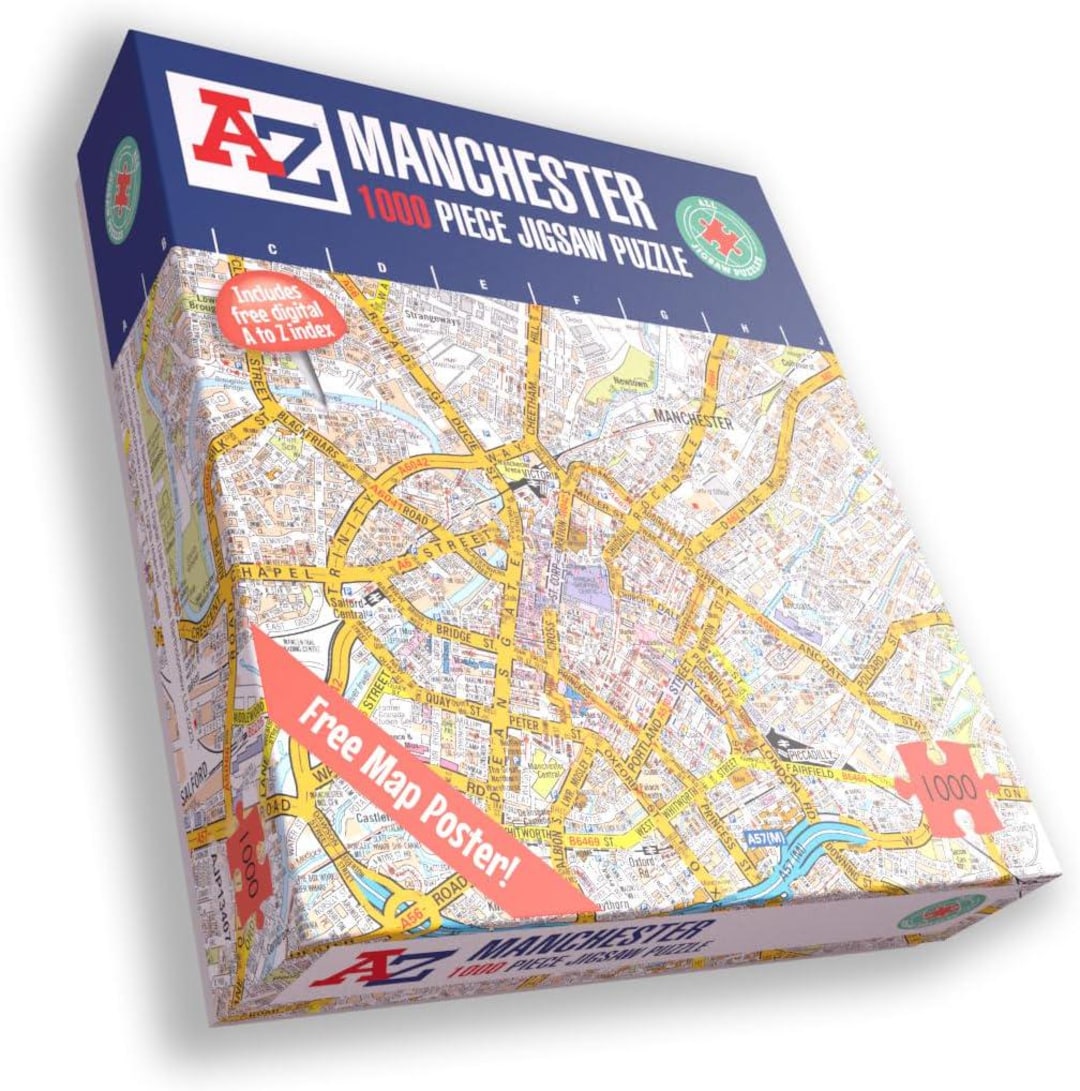 Manchester Map Jigsaw Puzzle for Adults - 1000 Piece Map Gift - Etsy