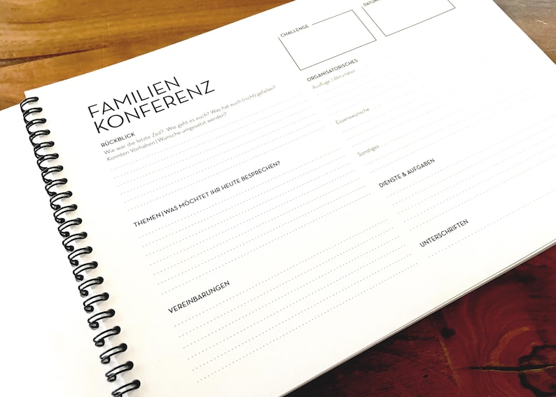 Printed Template for Family Conferences | Family Councils | Family ...