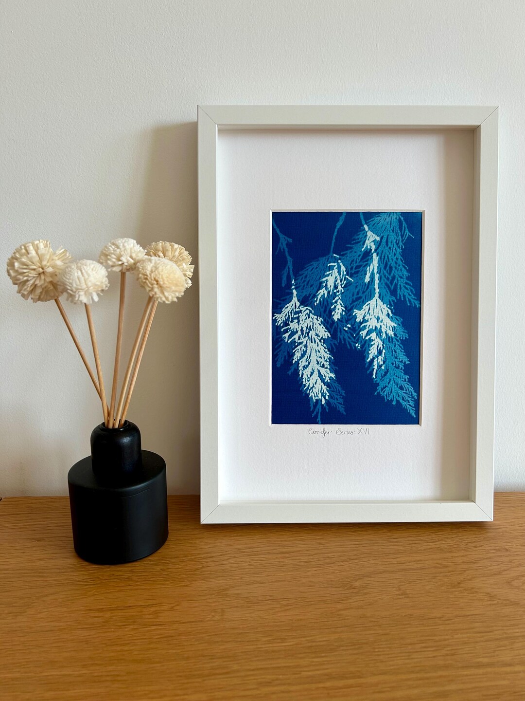 Original Framed Mounted A5 Cyanotype Botanical Art, Affordable Gift for ...