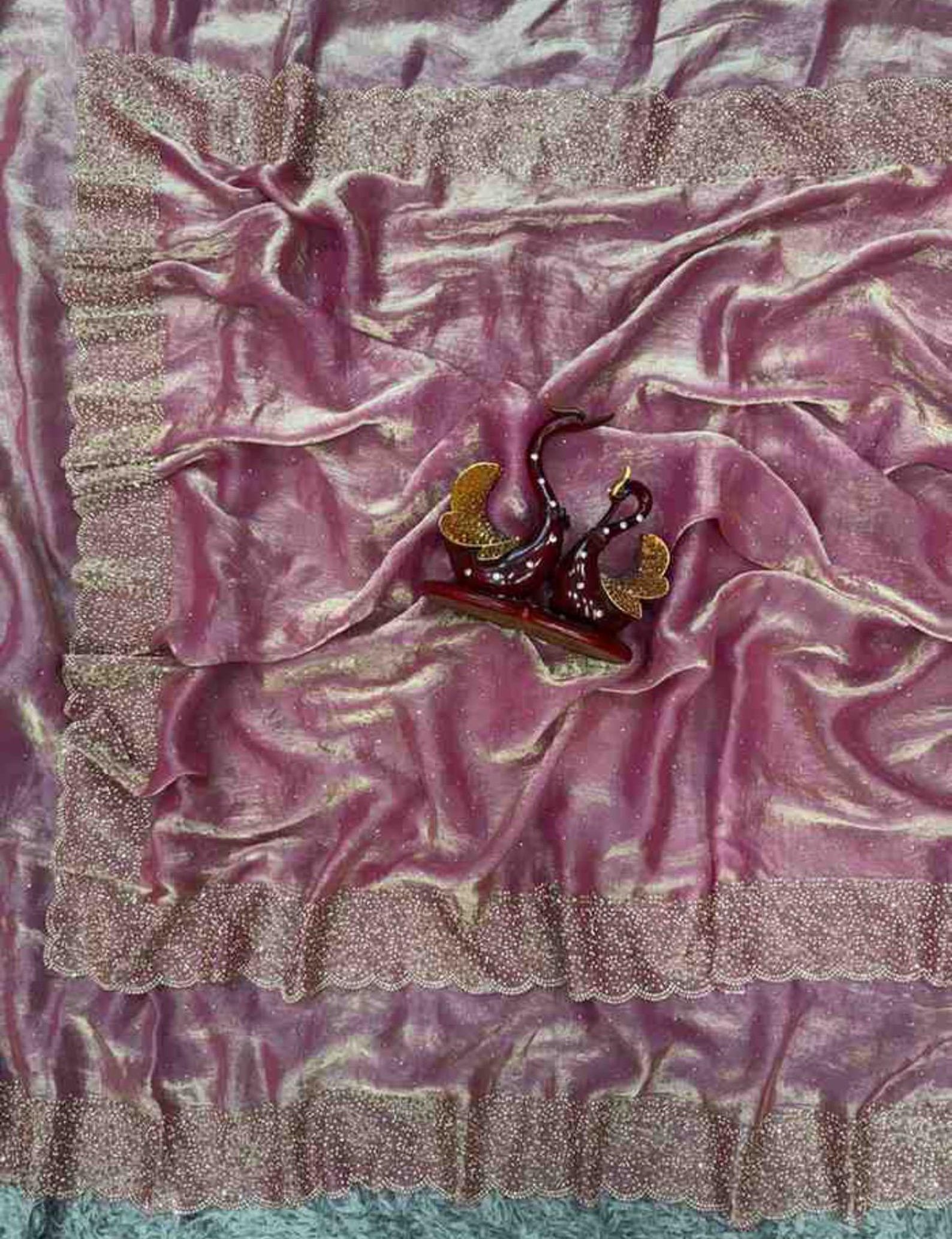 Space Silk Saree | Jarkan Work | Indian Designer Partywear Sari ...