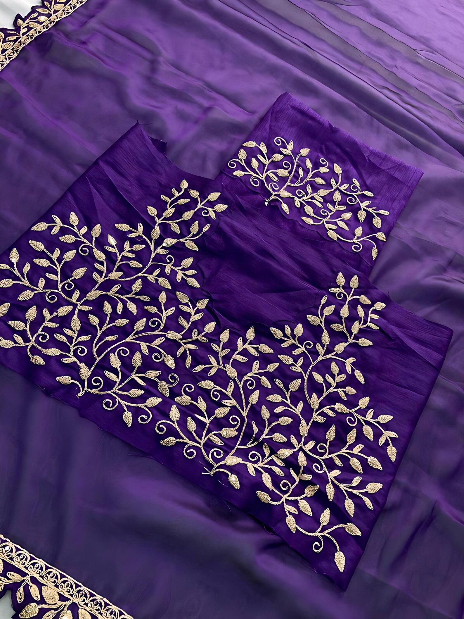 Soft Silk Readywear Saree With Stitched Blouse Purple Wedding Party ...