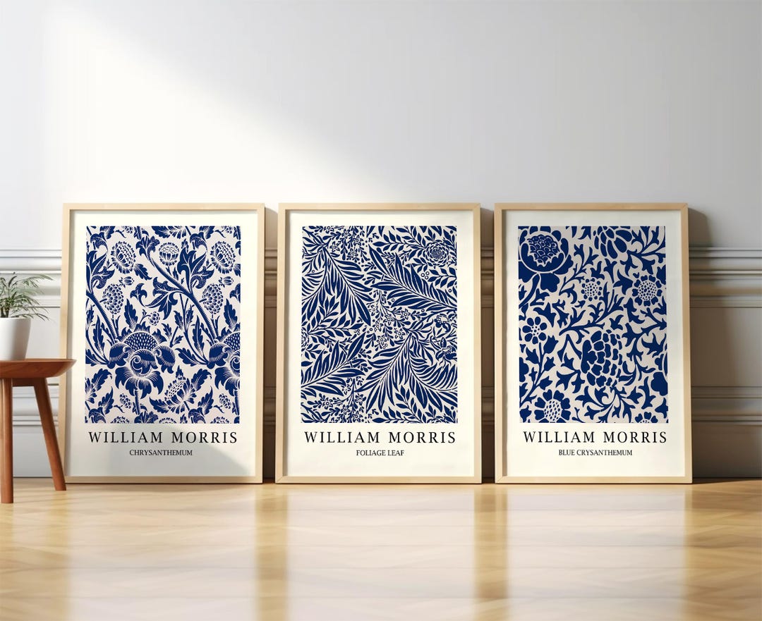 William Morris Prints Set of 3 Wooden Frame - William Morris Poster ...