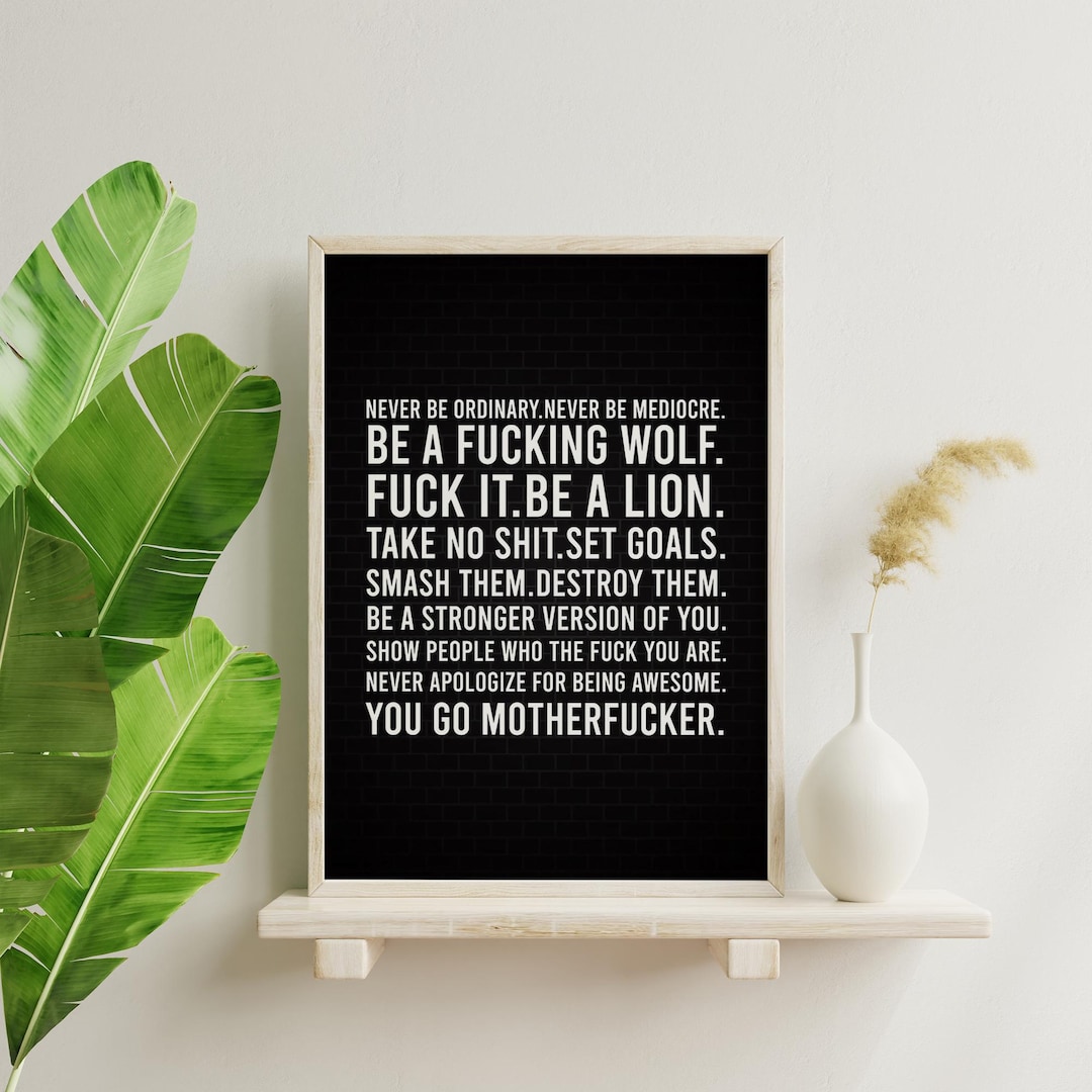 Never Be Ordinary Motivational Wooden Framed Inspirational Canvas Art ...