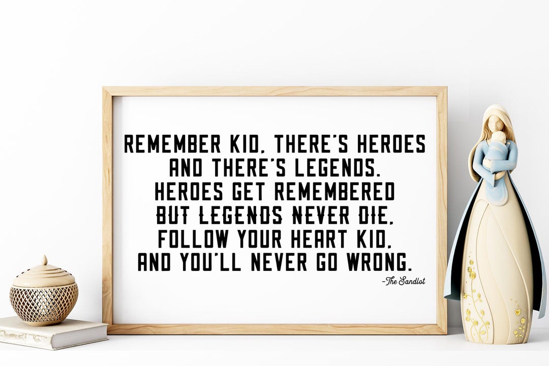 The Sandlot Quote Wooden Framed Sign, Kids Room Decor, Boys Bedroom ...