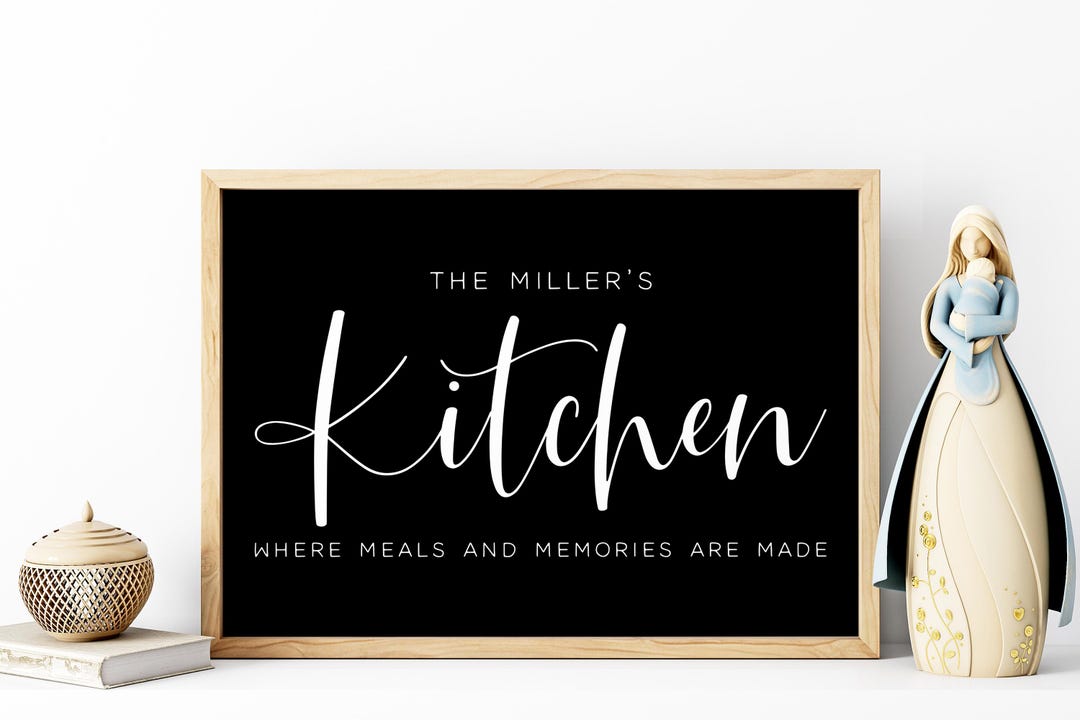 Personalized Kitchen Sign, Custom Kitchen Signs, Wood Sign, Last Name ...