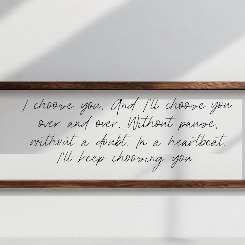 I Choose You Sign - Etsy