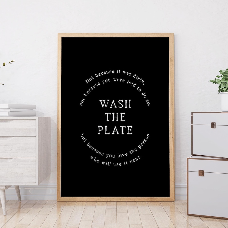 Wash the Plate - Etsy