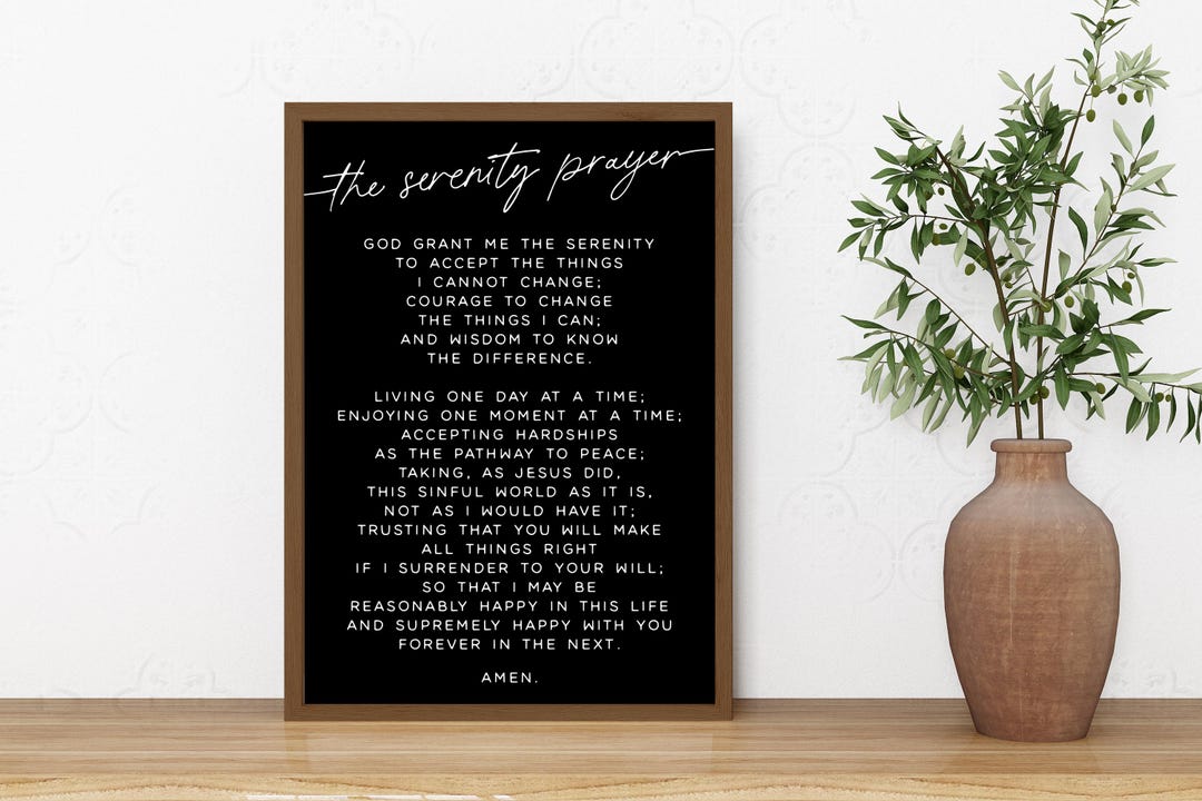 Inspirational Signs, Serenity Prayer Wall Art, God Grant Me the ...