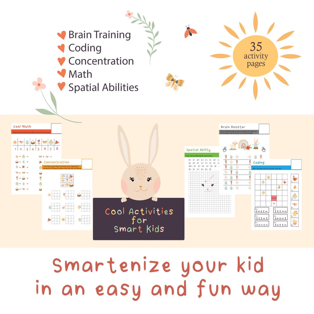 Kids Easter Smart Activity Printables, Kids Development Activities ...