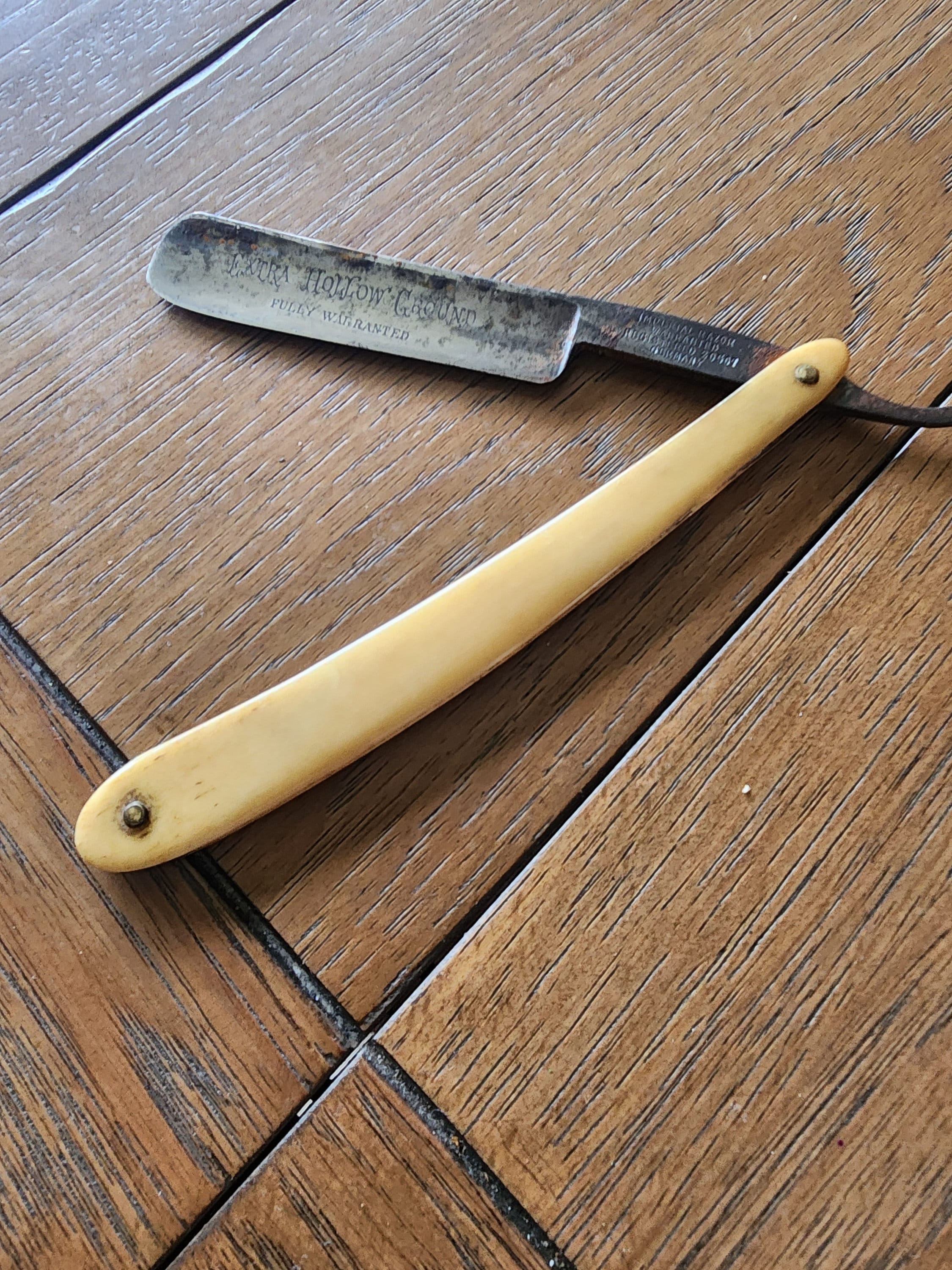 Antique Bone Handle Straight Razor - Etsy