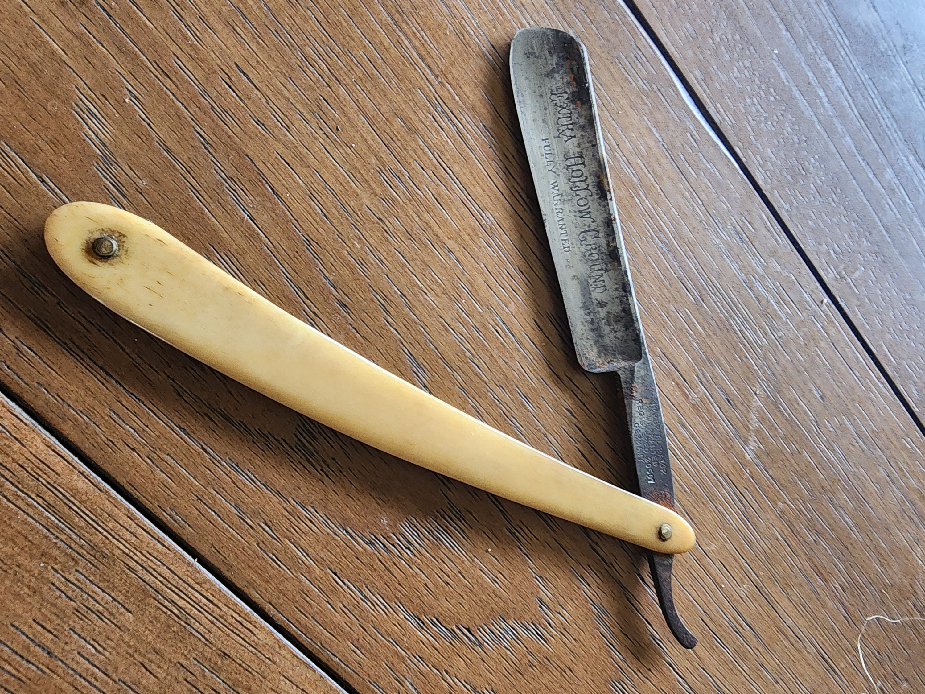 Antique Bone Handle Straight Razor - Etsy