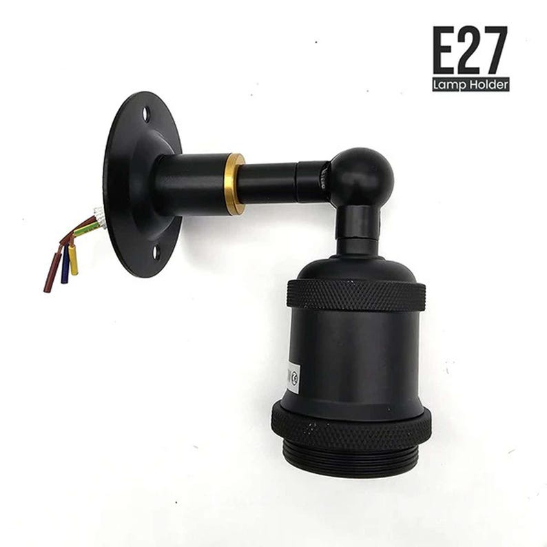 E27 Conduit Ceiling Light - Industrial Farmhouse Flush Mount - Lamp ...
