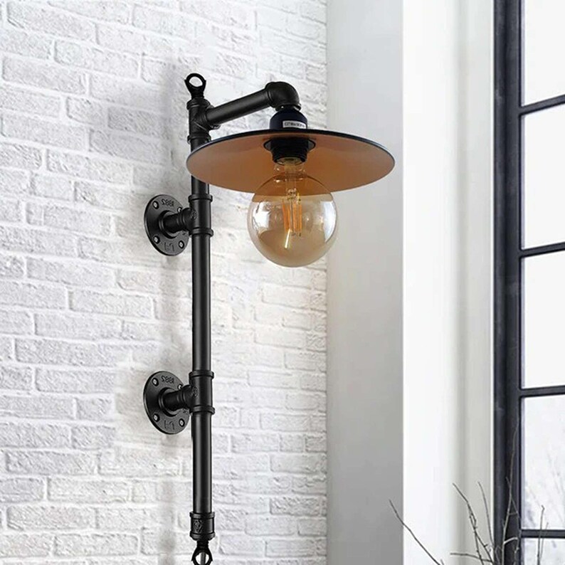 Conduit Pipe Wall Light Farmhouse Lighting Rustic Style Steampunk ...